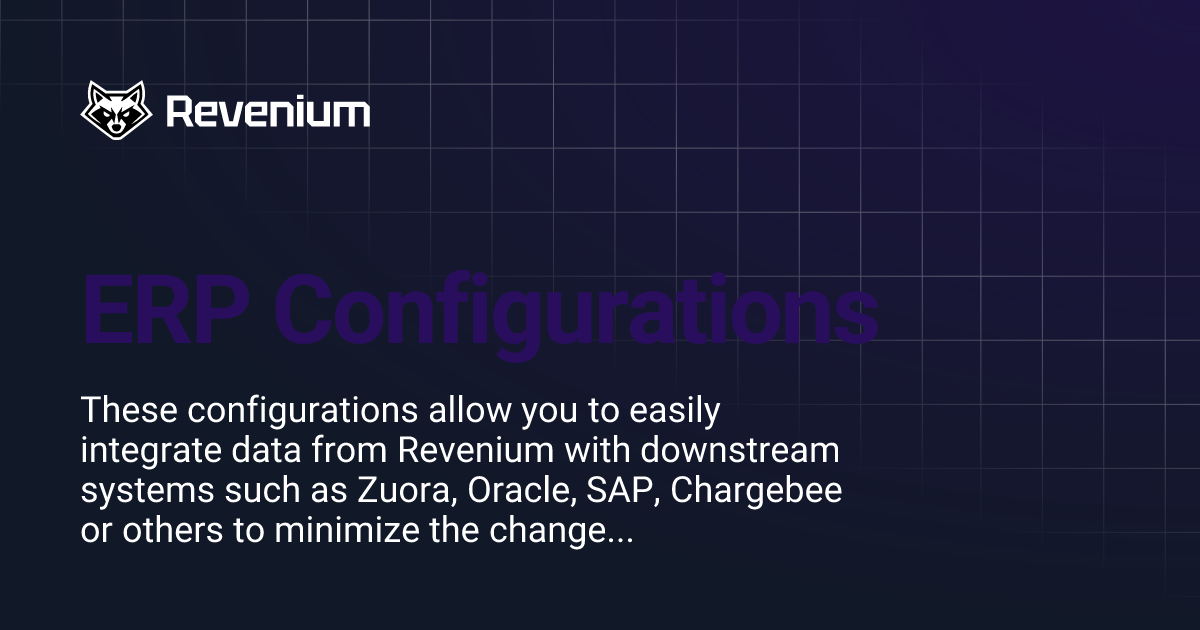 ERP Configurations | Revenium Developer Docs