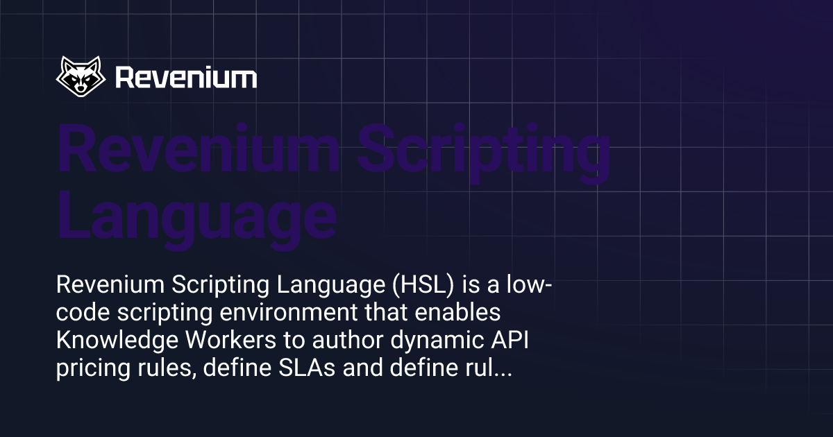 Revenium Scripting Language | Revenium Developer Docs