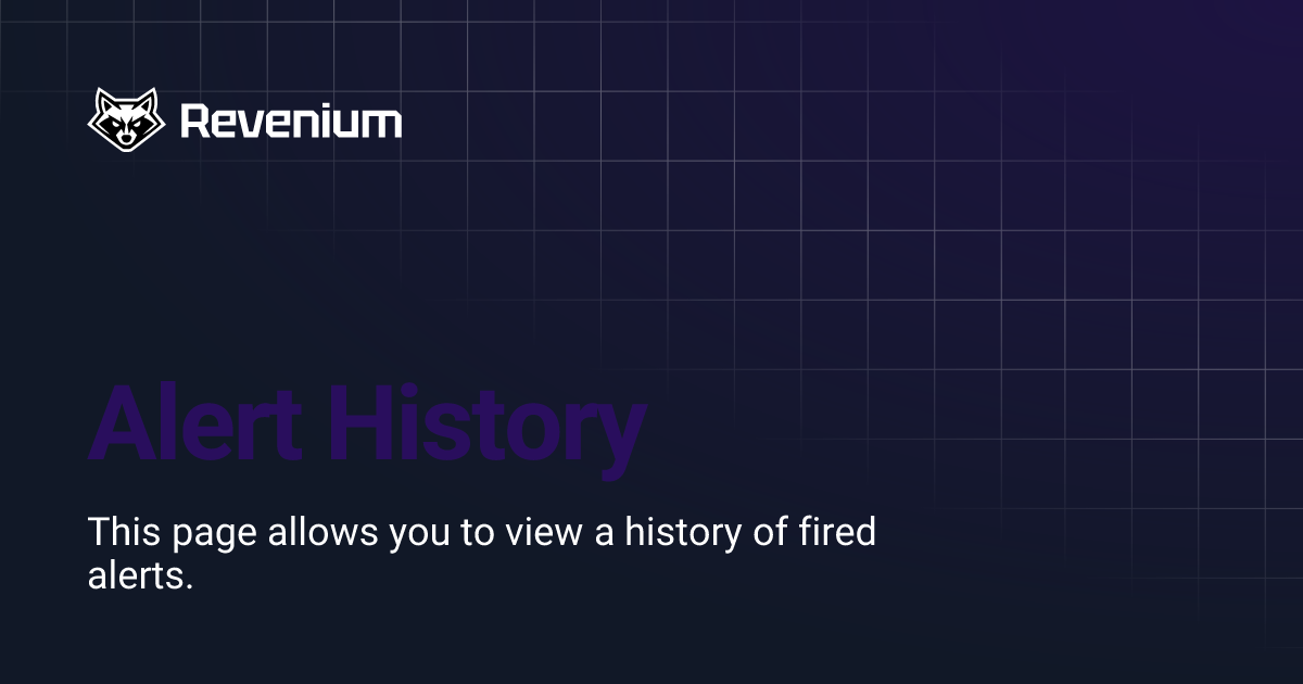 Alert History | Revenium Developer Docs