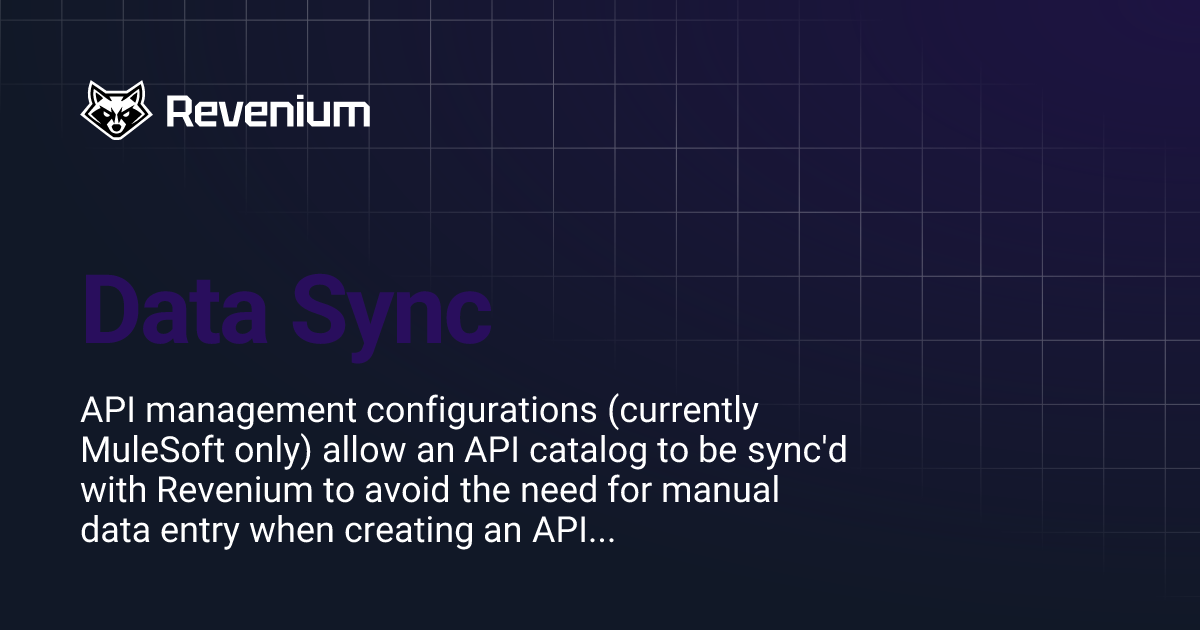 Data Sync | Revenium Developer Docs