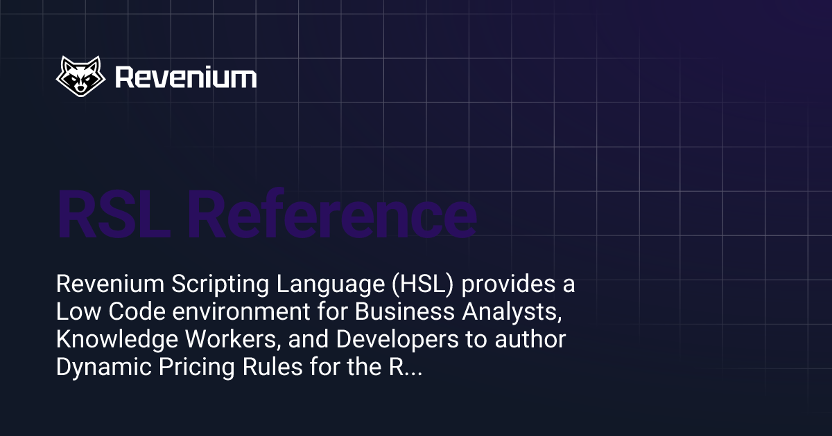 RSL Reference | Revenium Developer Docs