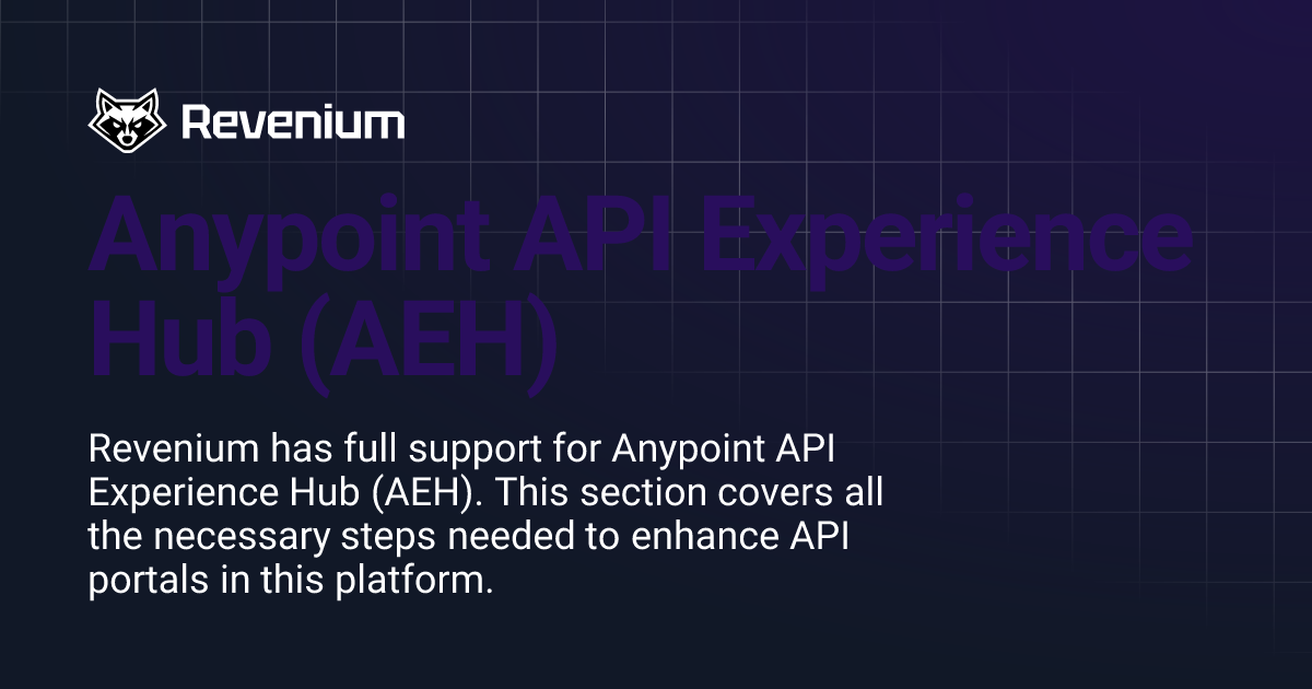 Anypoint API Experience Hub (AEH) | Revenium Developer Docs
