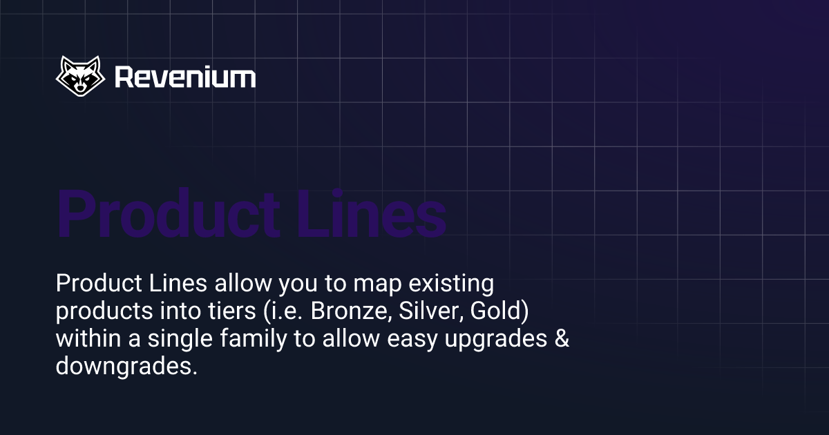 Product Lines | Revenium Developer Docs