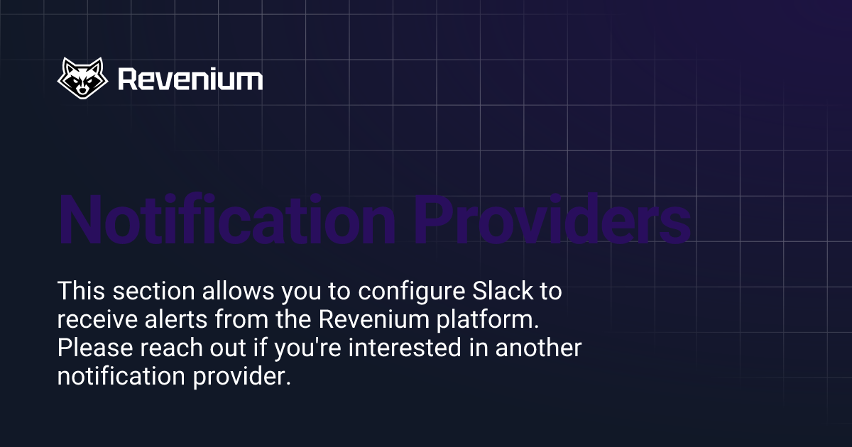 Notification Providers | Revenium Developer Docs
