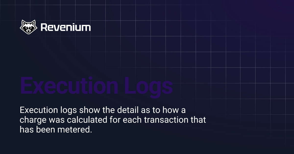 Execution Logs | Revenium Developer Docs