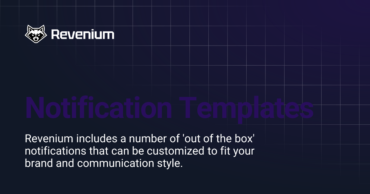 Notification Templates | Revenium Developer Docs